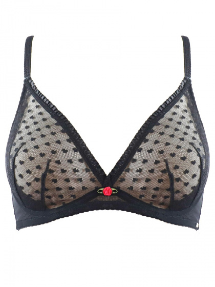 Heart Mesh Non Padded Triangle Bra | Lingerie | Pretty Polly