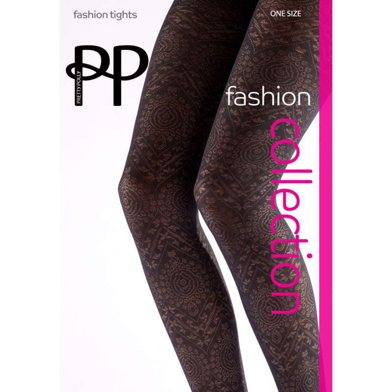 Boho Pattern Tights - Black - Pretty Polly®